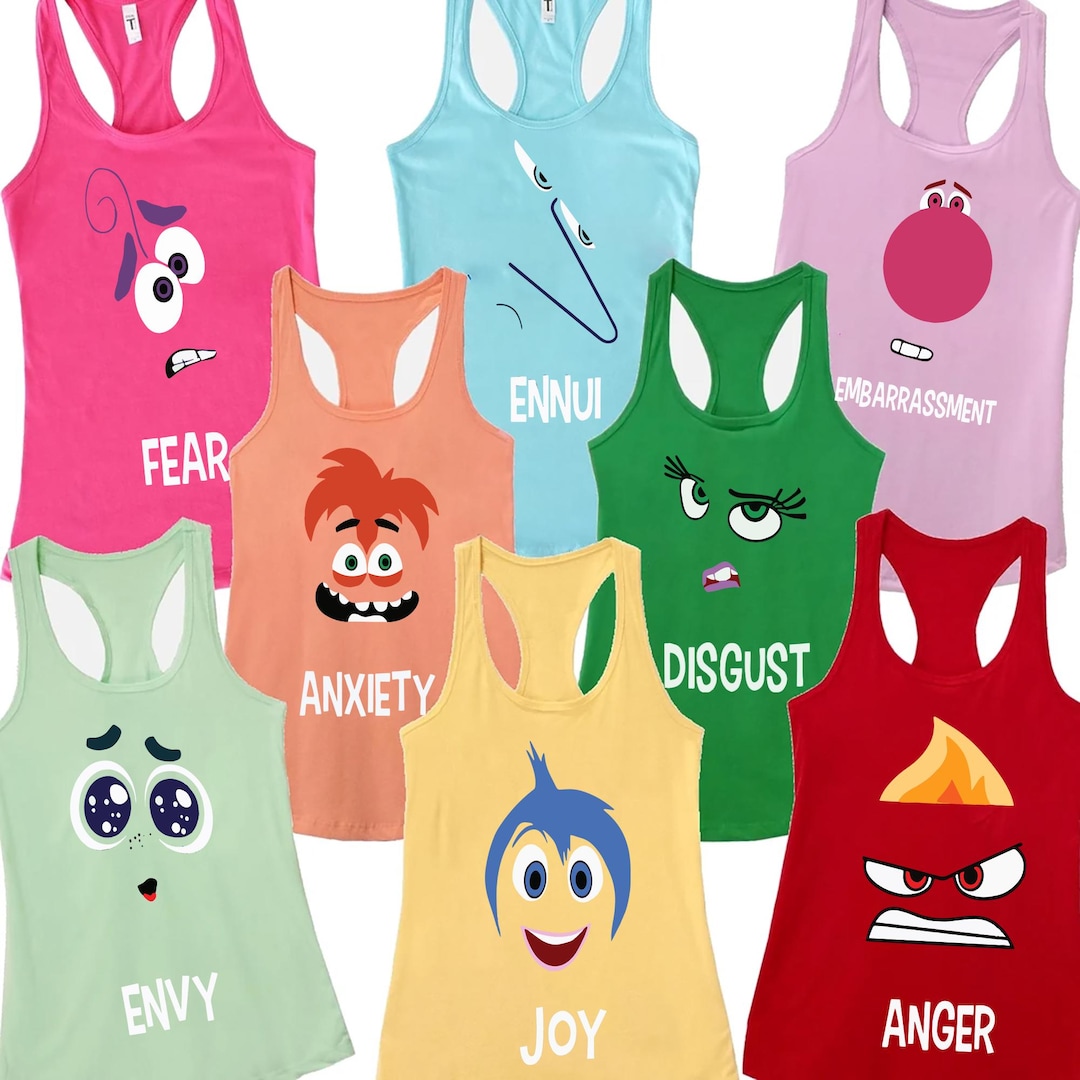 Inside Out Characters Tank Top Family Matching Disney Shirt Disneyland ...