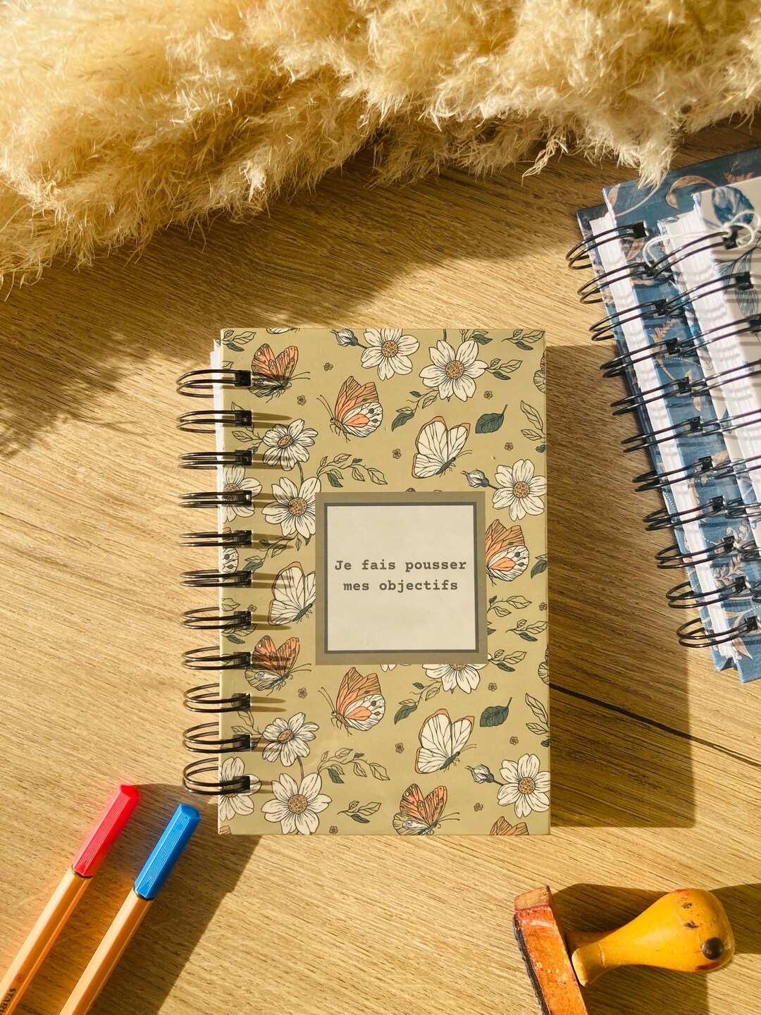 Butterfly Green Notebook – 100 Dot Grid Pages – Butterflies & Cheeky ...