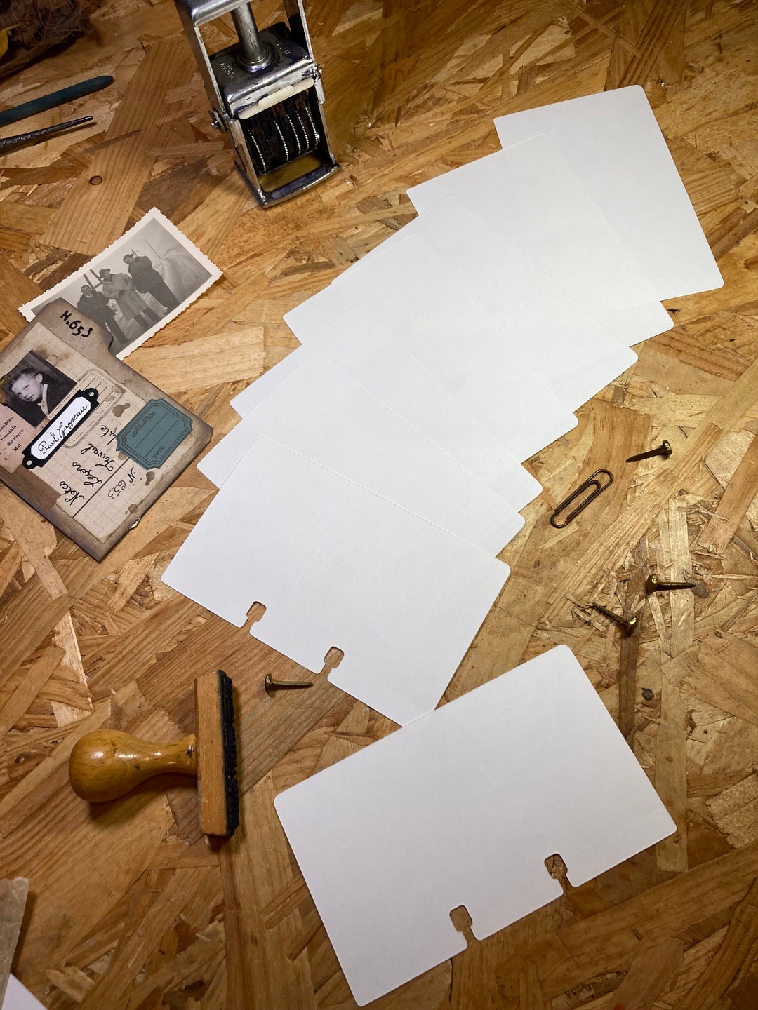 Vintage Contact Card, Rolodex, Blank, Without Writing, Large Old Card ...