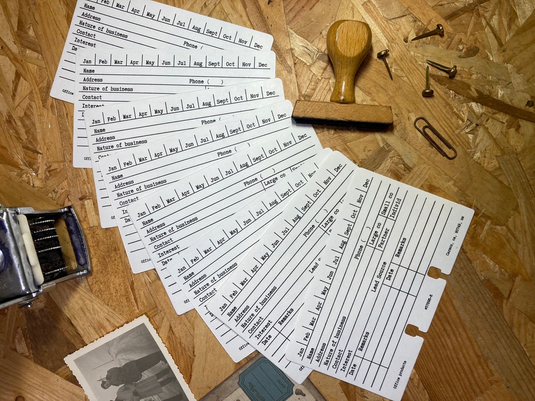 Vintage Contact Card, Rolodex, Large Old Card 3x5 Inches, to Decorate ...