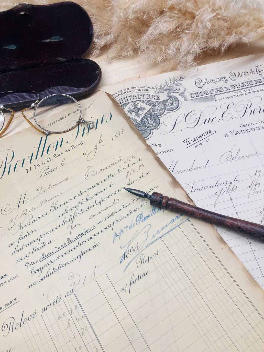 Lot of Old Letterhead Papers - Invoices and Letters 1900-1940 - Large ...