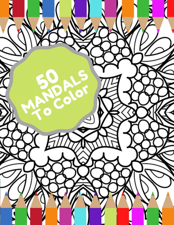 Printable Mandala Coloring Book PDF | Etsy