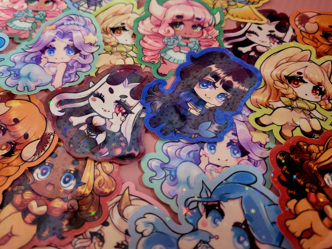 Zodiac Monster Girl Stickers - Etsy