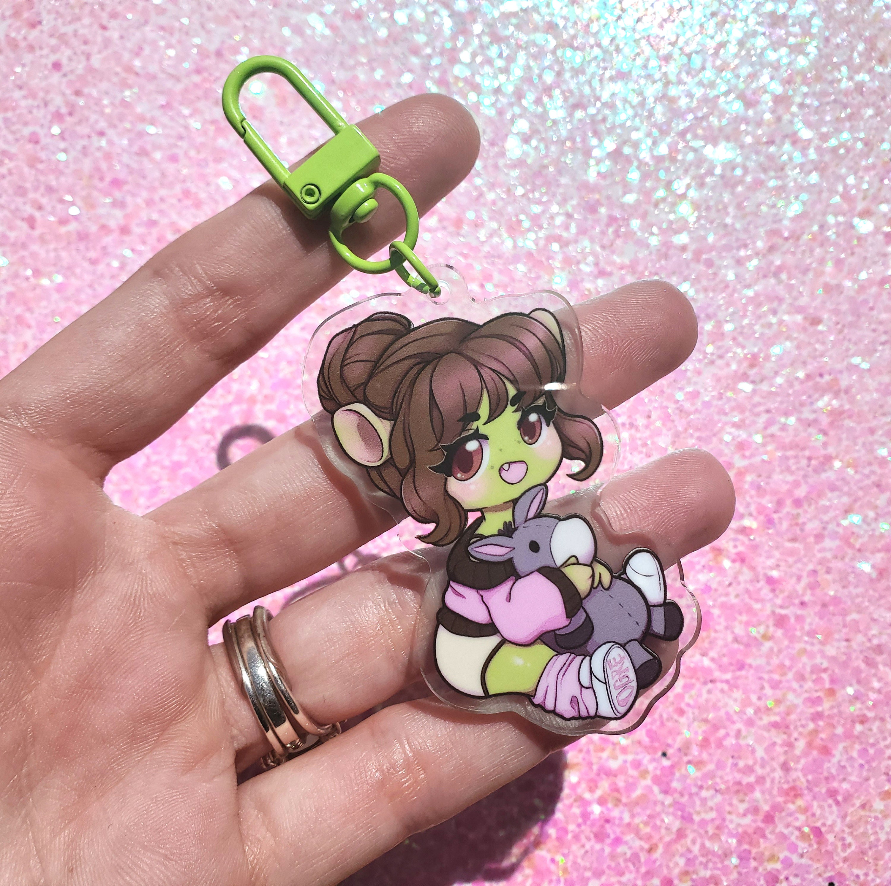 Shrek Inspired Chibi Ogre Acrylic Charm - Etsy