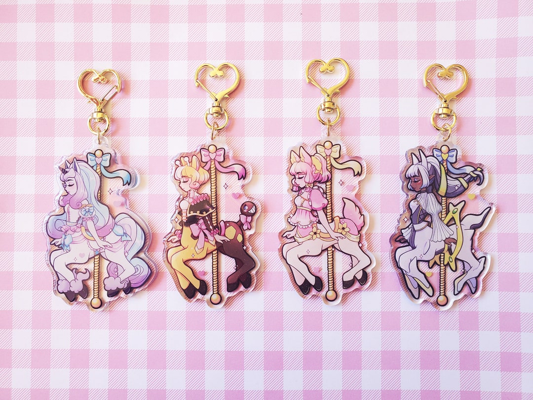 Pokécentaurs ~ Cute Centaur Carousel Pony | Glitter Acrylic Charms - Etsy
