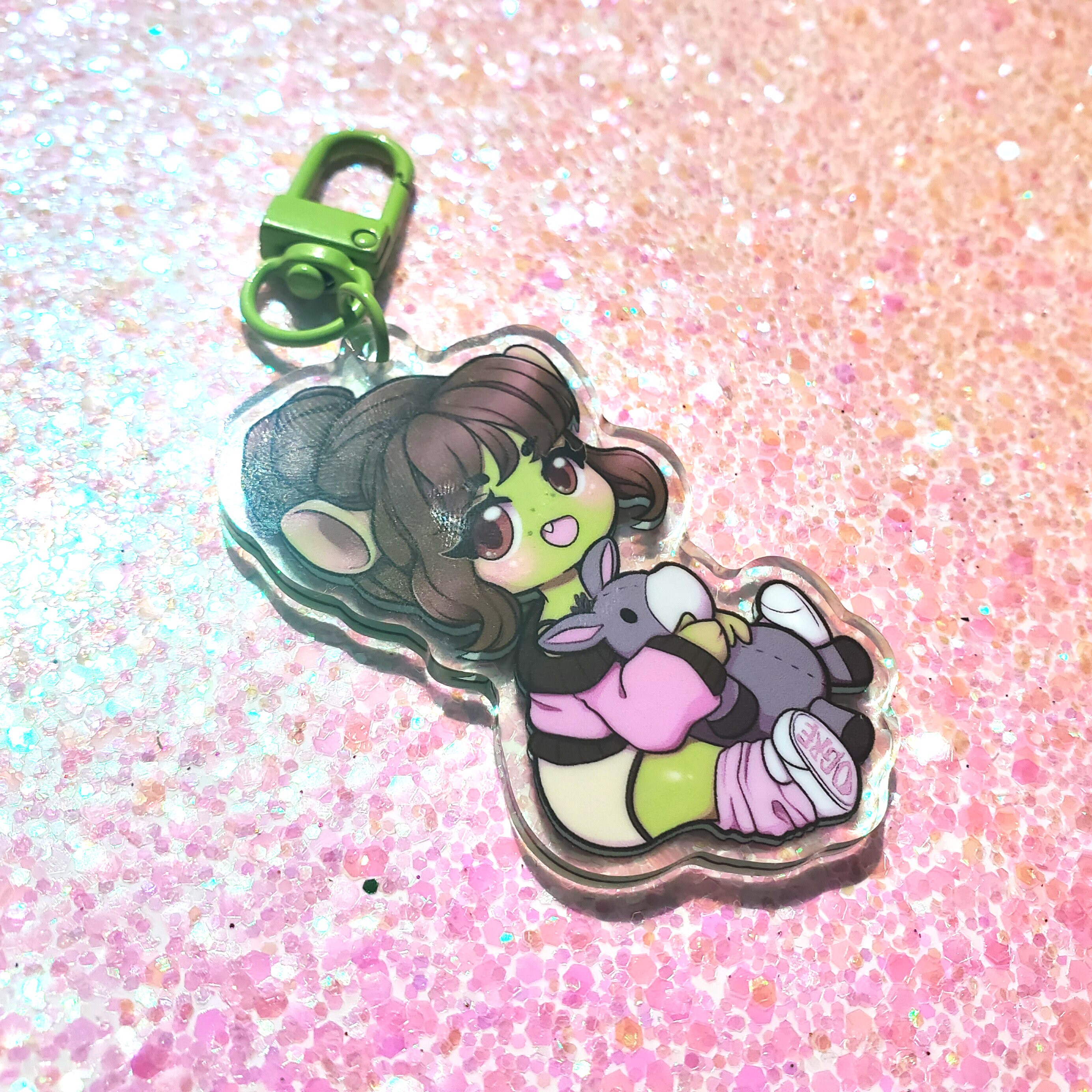 Shrek Inspired Chibi Ogre Acrylic Charm - Etsy