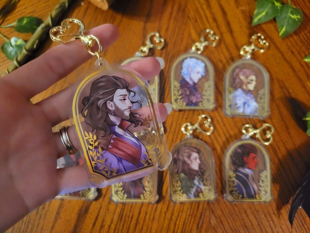 BG3 Gold Foil Keychains - Etsy