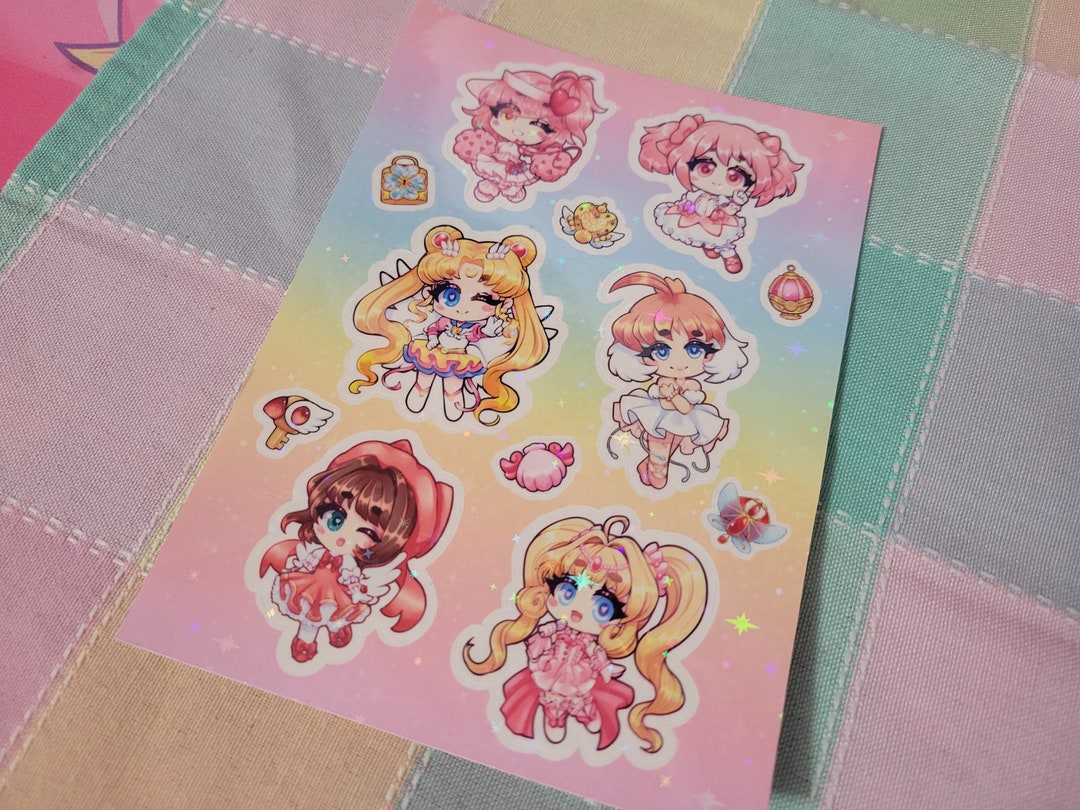Magical Girl Sticker Sheet - Etsy