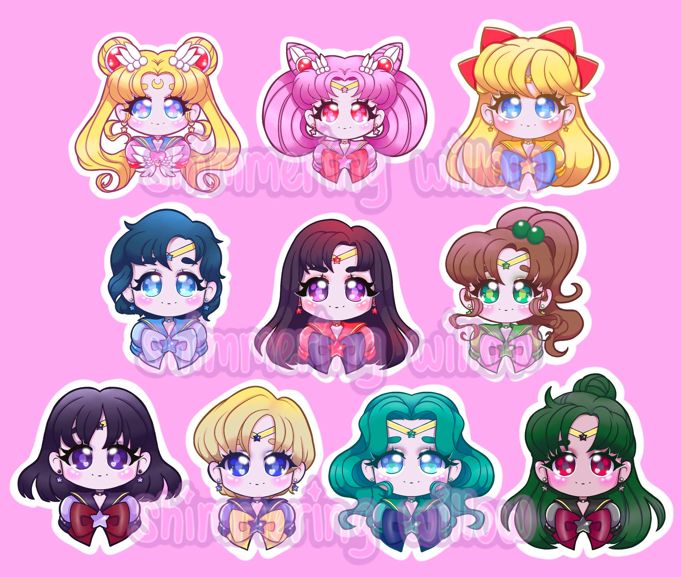 Sailor Moon Vinyl Stickers - Etsy
