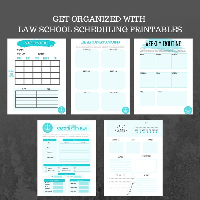 Law School Schedule Printables Law School Organization, Law School, Law ...