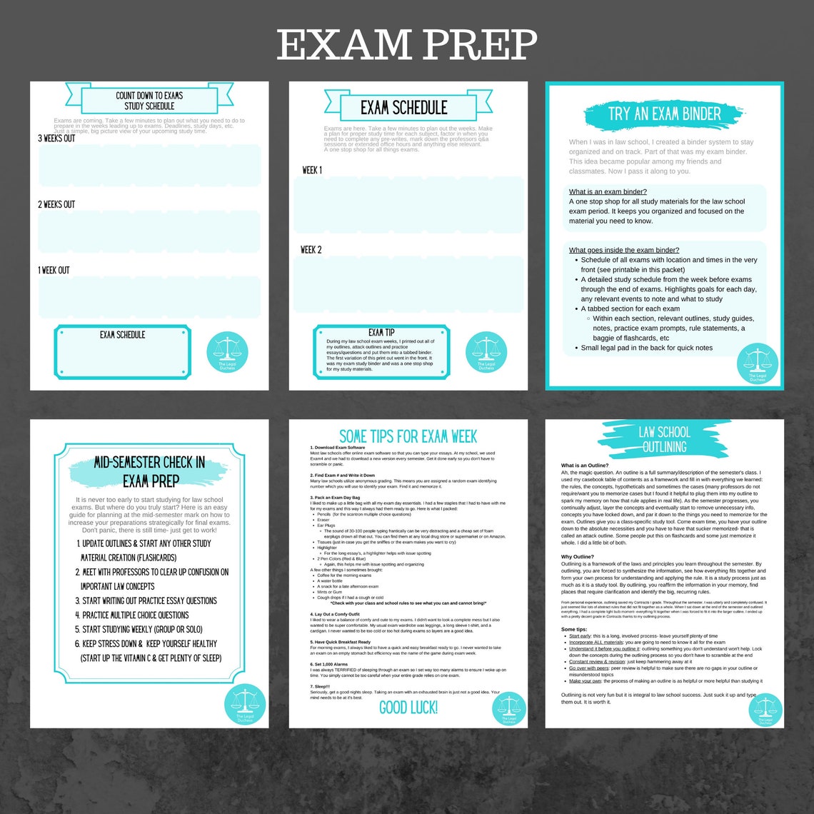 Law Student Printable Bundle Everything Included Law School Study Pages ...