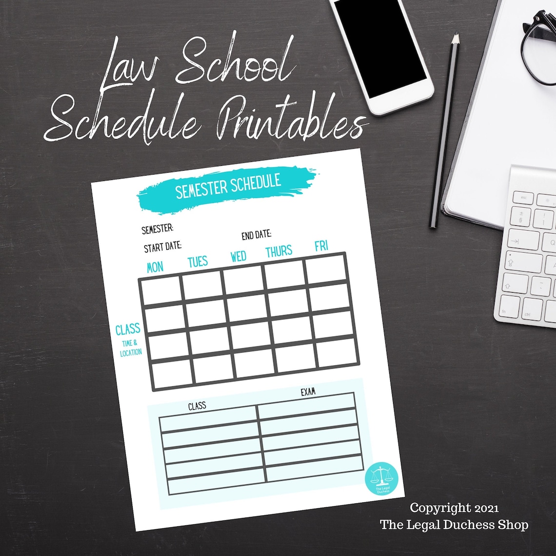 Law School Schedule Printables Law School Organization, Law School, Law Student - Etsy