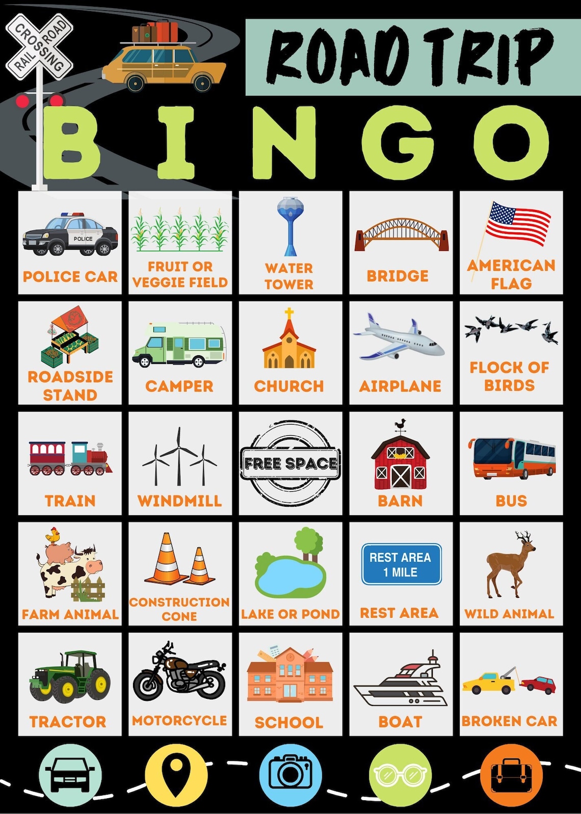 Road Trip Bingo (printable) - Etsy