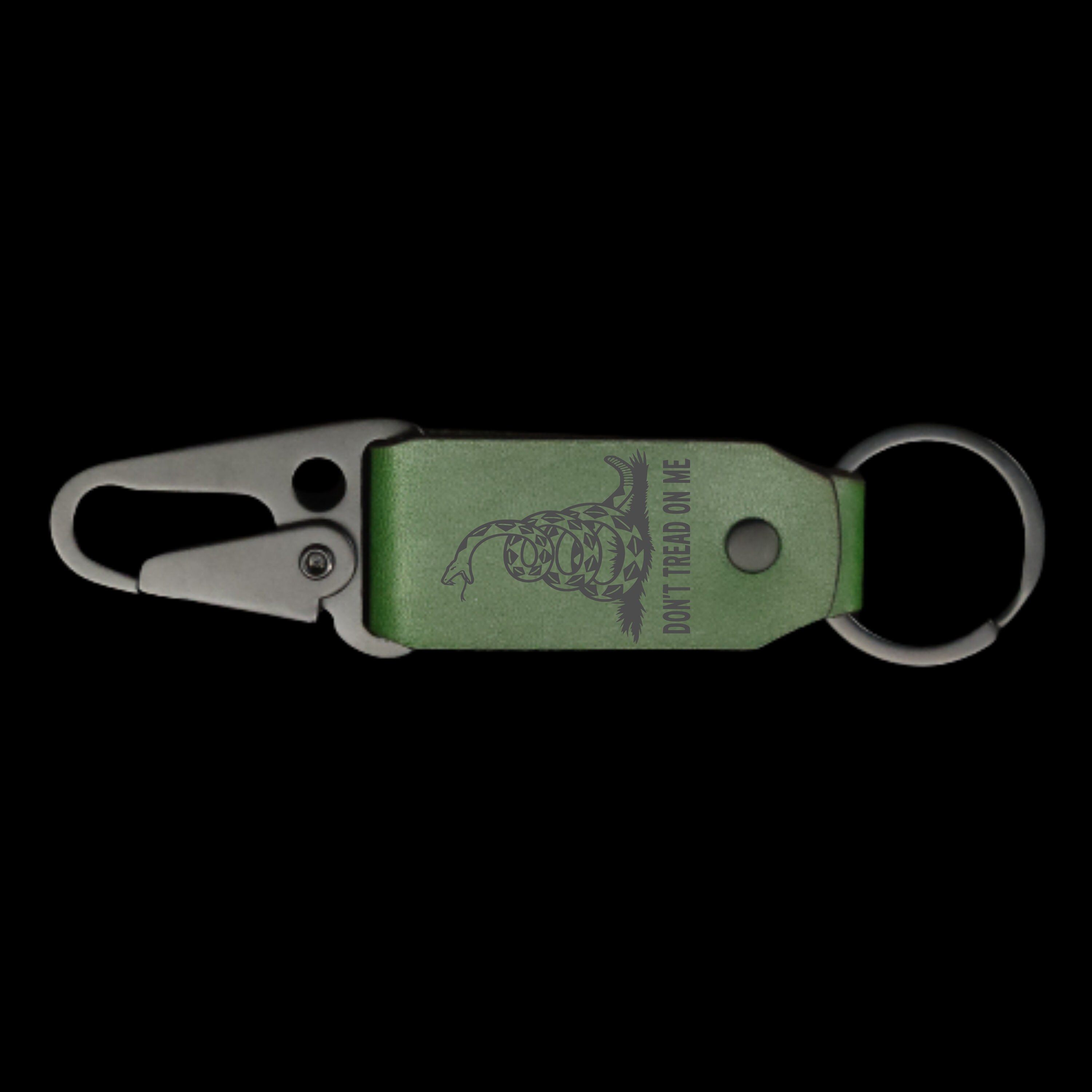 Gadsden Flag Keychain Full Grain Leather Dont Tread on Me Keychain - Etsy