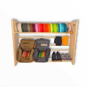 Disc Golf Storage Rack - 3 Levels - FREE Shipping and Laser Engravings ...