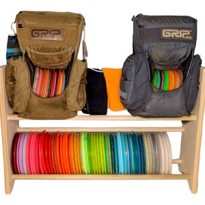 Disc Golf Storage Rack - 2 Levels - FREE Shipping and Laser Engravings ...