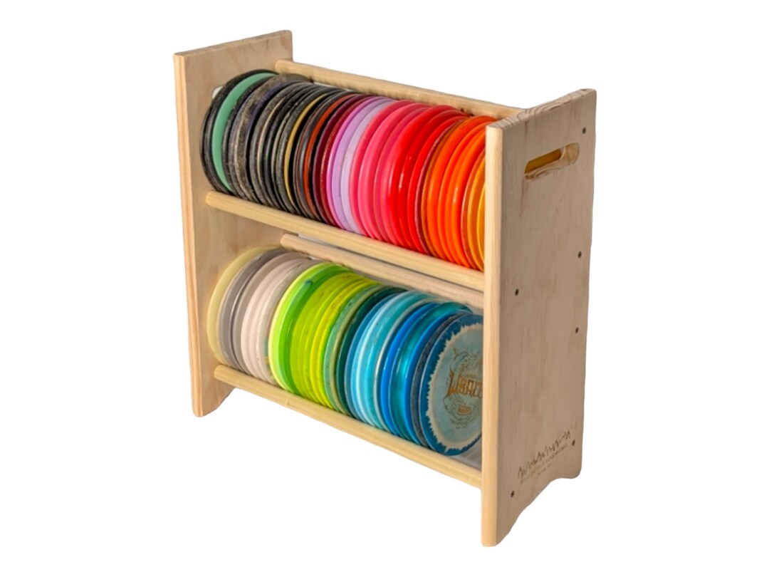 Disc Golf Storage Rack - 2 Levels - FREE Shipping and Laser Engravings ...