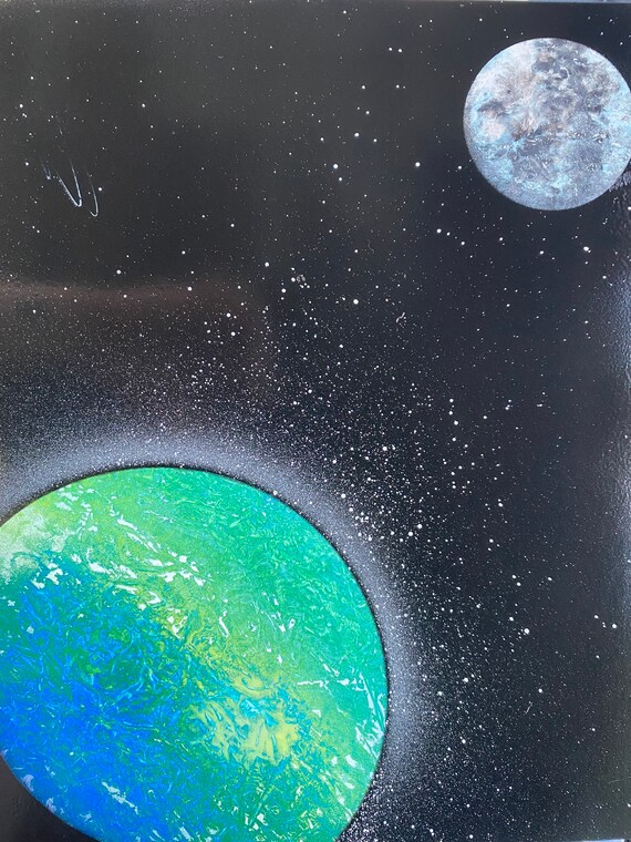 Spray Paint Art Moon