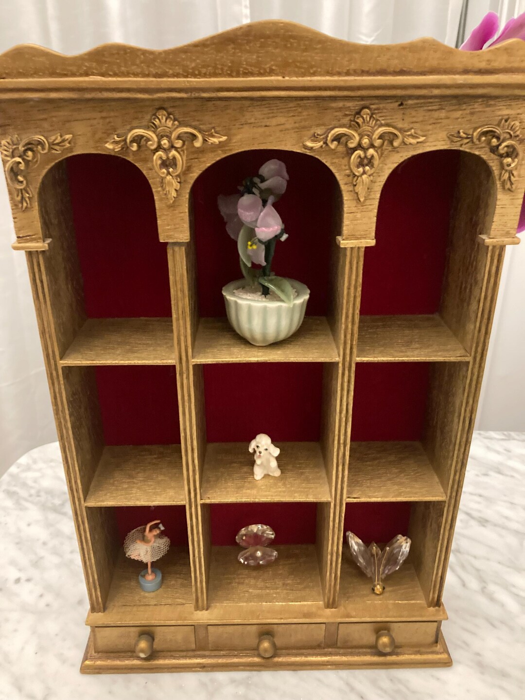 Vintage Table Top or Hanging Shelf Vintage Shelf Hollywood Regency ...