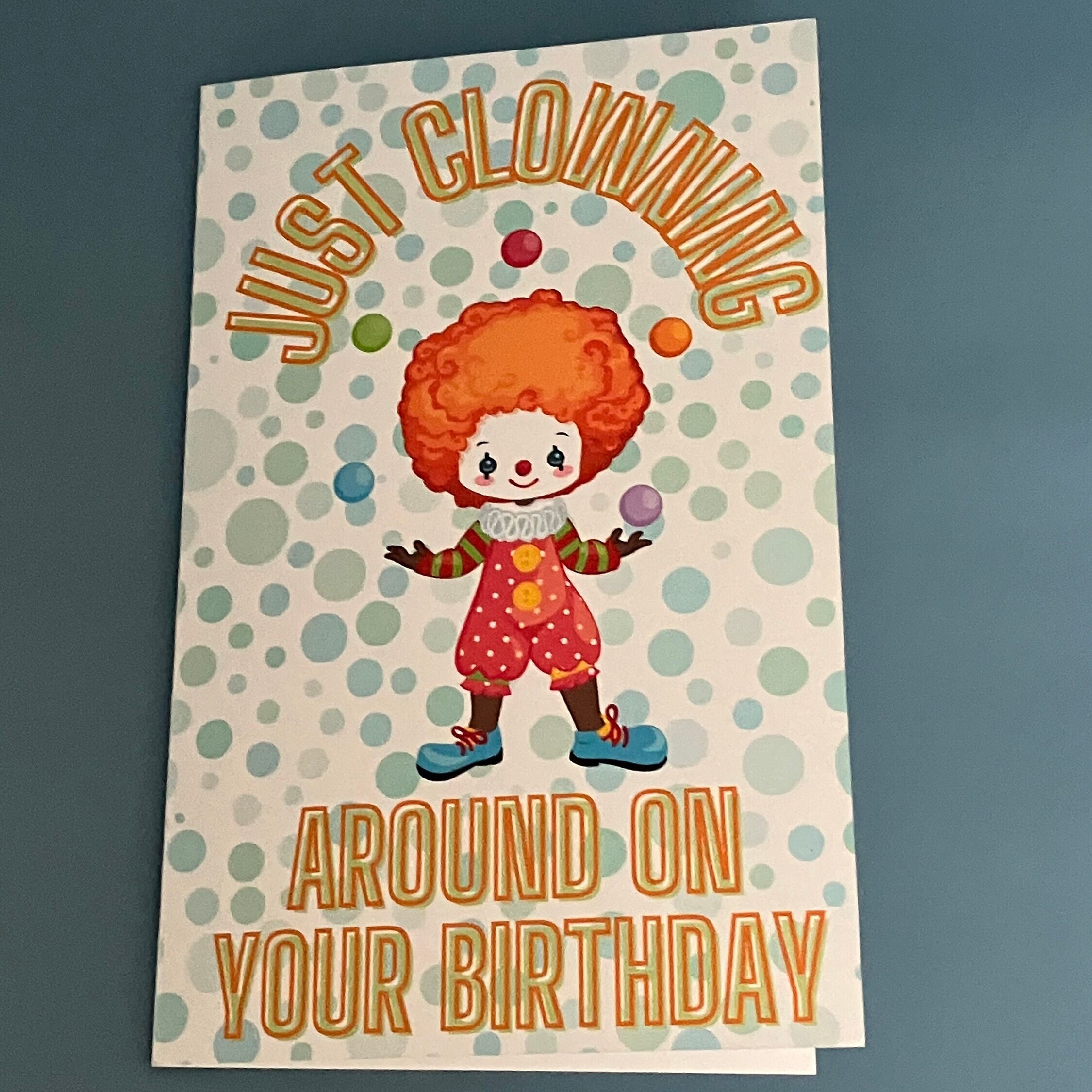 Personalized Clown Birthday Card - Etsy