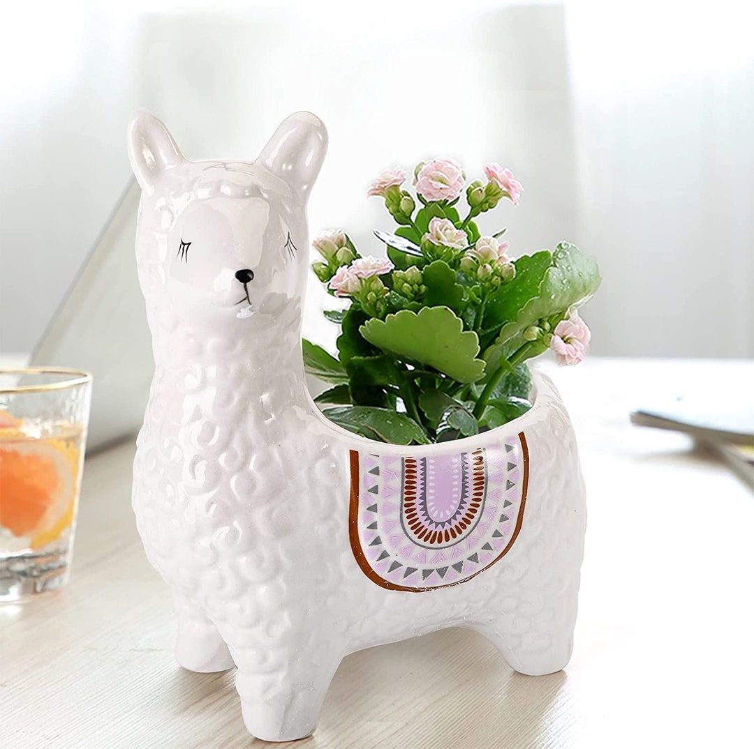 Plant Pot Planter Alpaca Llama Plant Pot Animal Planter Pots Best Pot ...