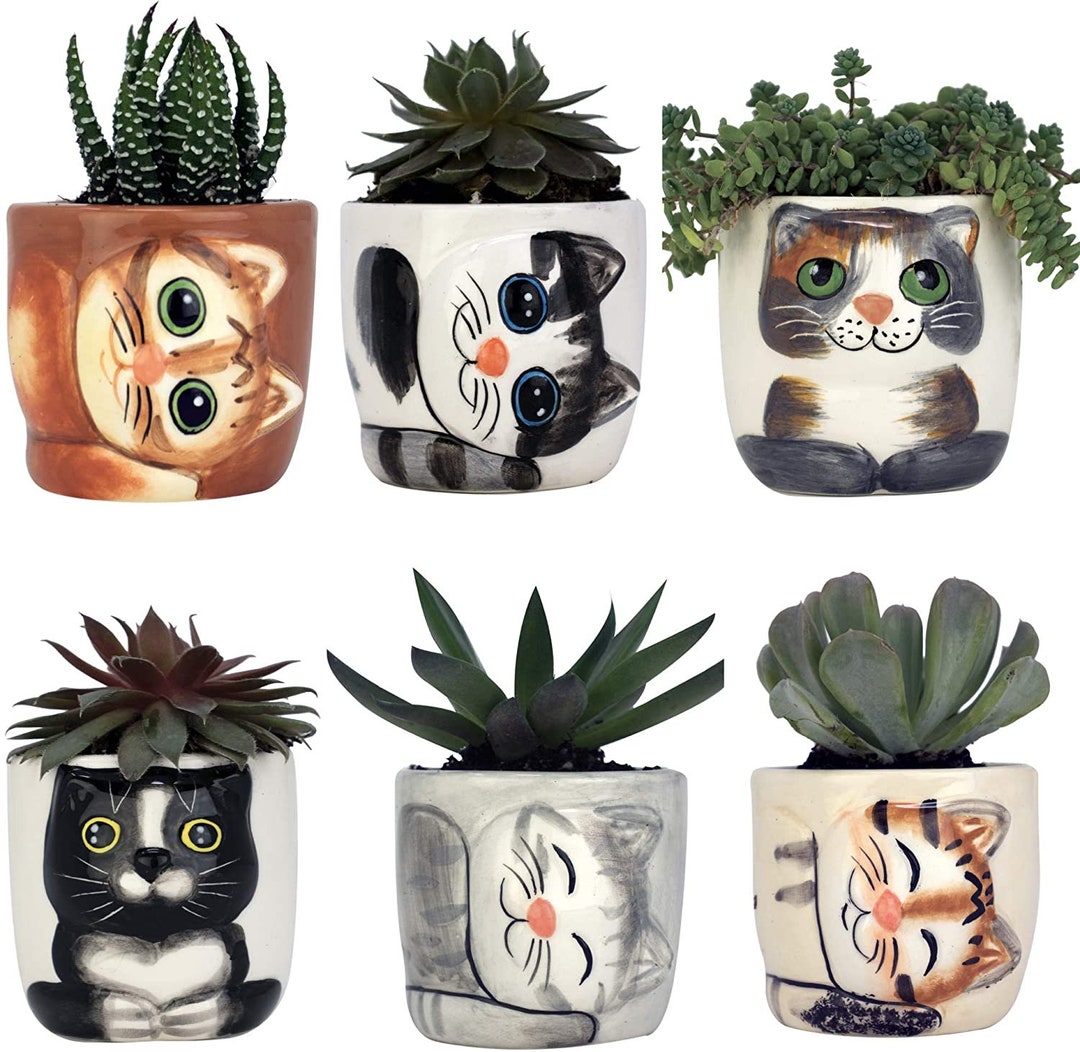 Cat/kitten Mini Ceramic Cat Planters Best Pet Cat Christmas ...