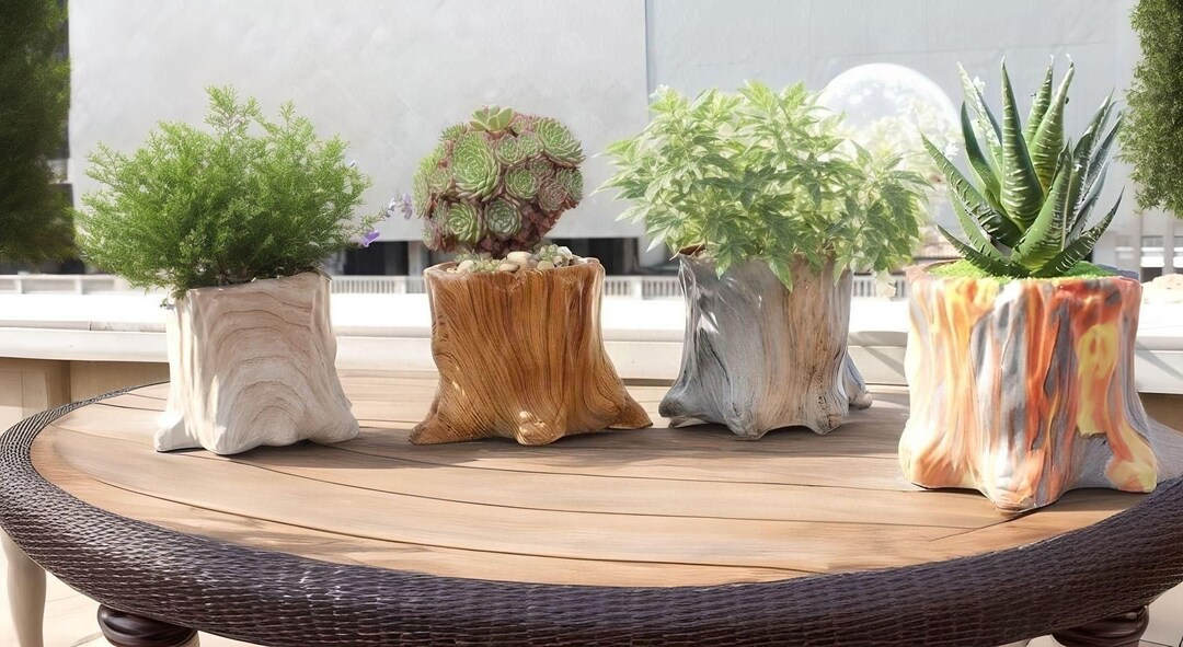 Natural Plant Pot Design Trees River Stone & Rock Plant Pot for ...
