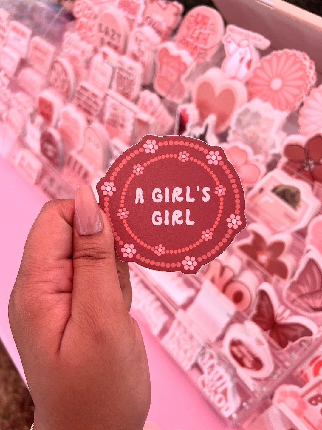 A Girl's Girl Friendship Bracelet Sticker, 3x3" - Etsy