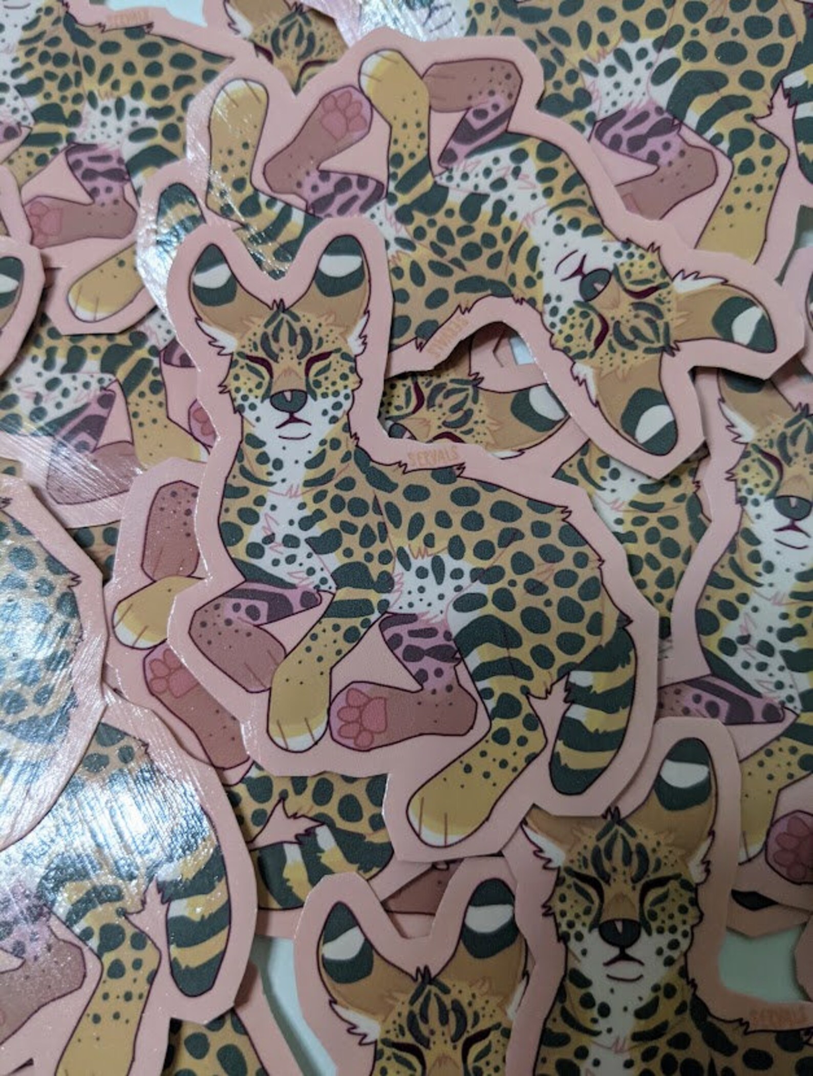 African Serval Sticker Vinyl Weatherproof Sticker - Etsy