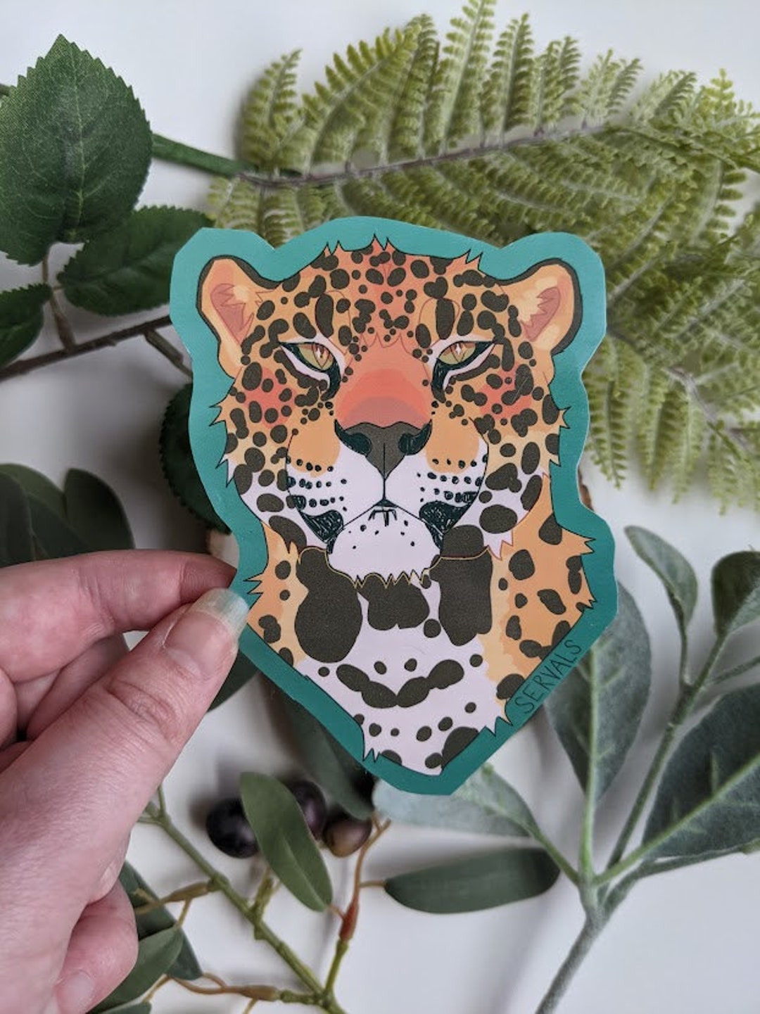 Handmade Jaguar Head Sticker | Vinyl Weatherproof Sticker - Etsy