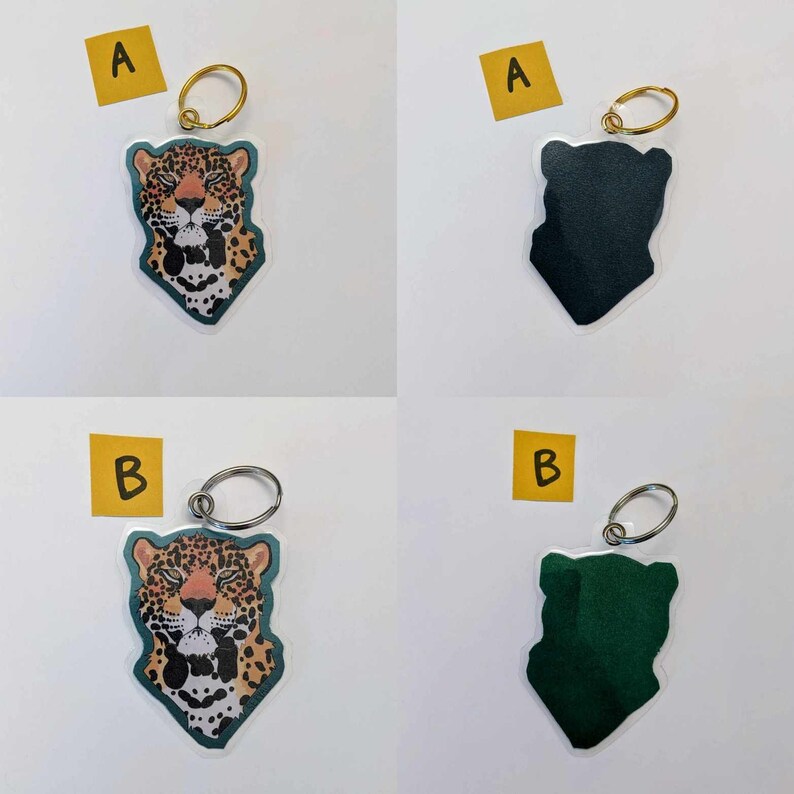 Jaguar Head Keychain Handmade Laminated Keyring / Charm | Stylized ...