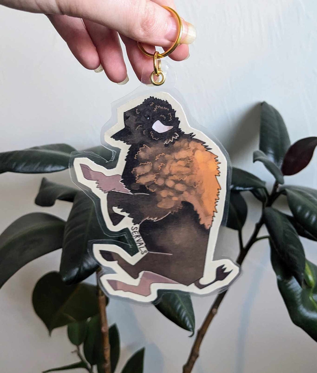 Bison Keychain Handmade Laminated Keyring / Charm | Stylized Wildlife ...