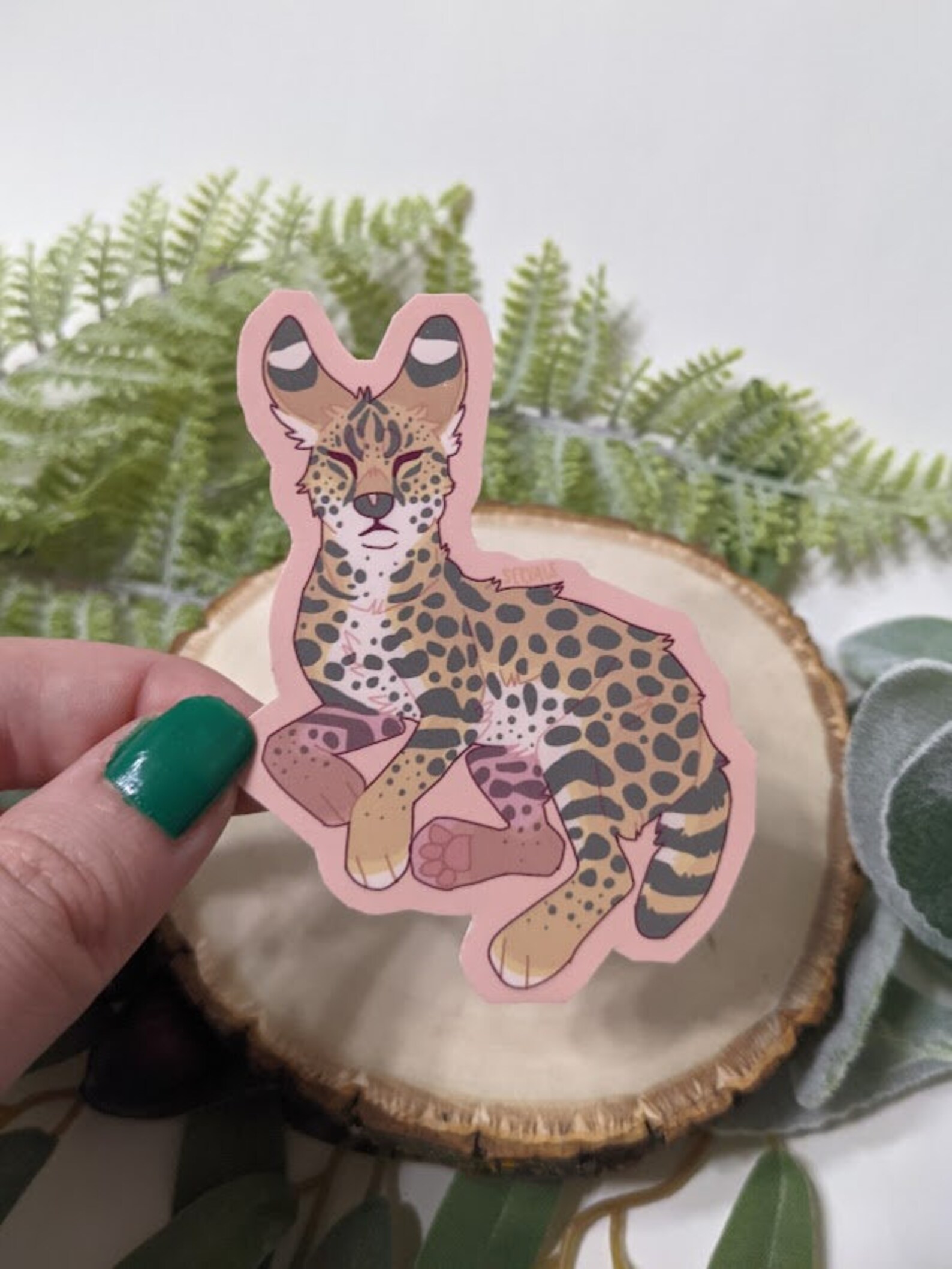 African Serval Sticker Vinyl Weatherproof Sticker - Etsy