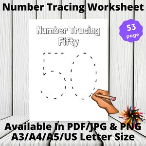 Number Tracing Worksheet|handwriting Practice|learn to Write Numbers ...