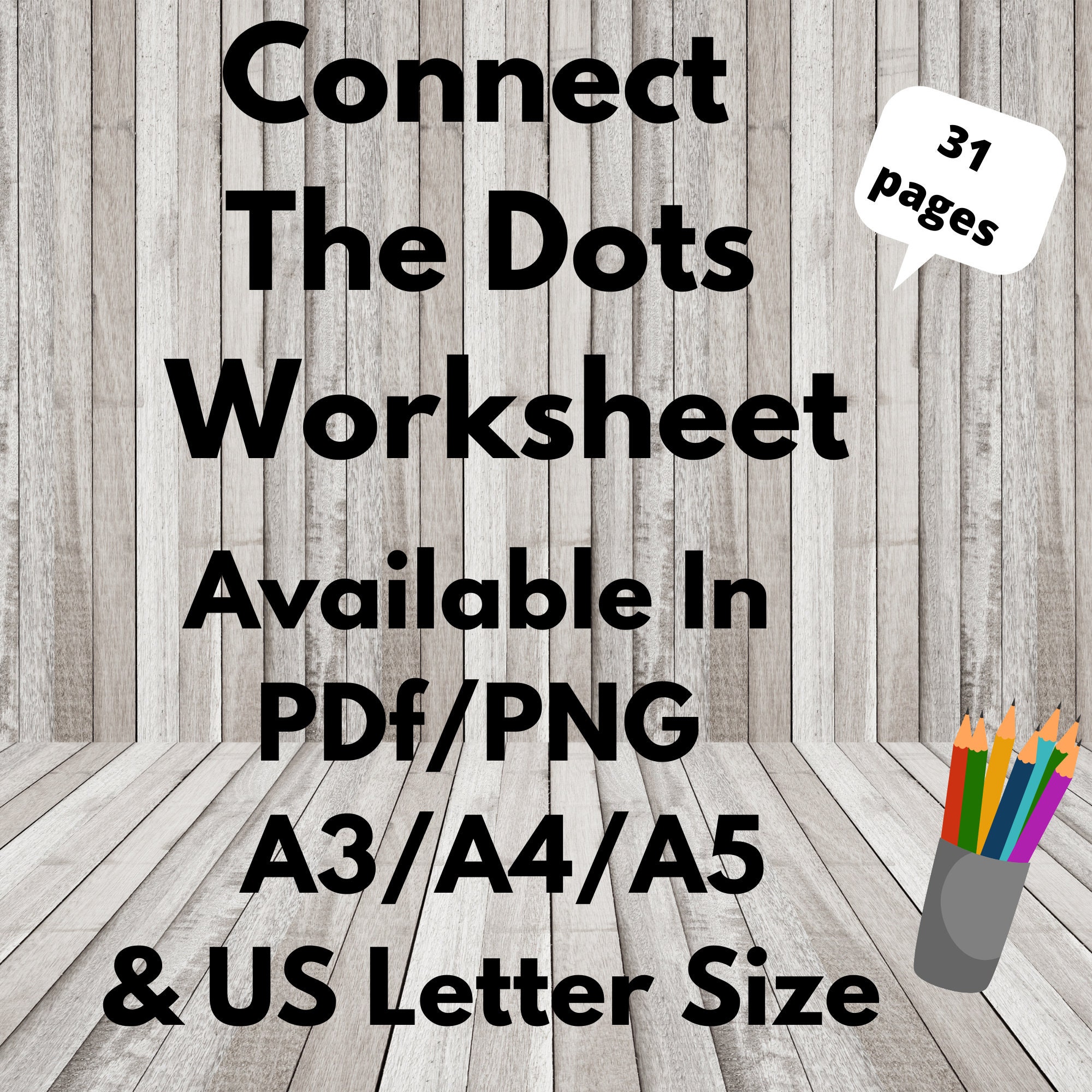 Connect the Dots Worksheet|kids Dot to Dot Coloring Pages|drawing ...