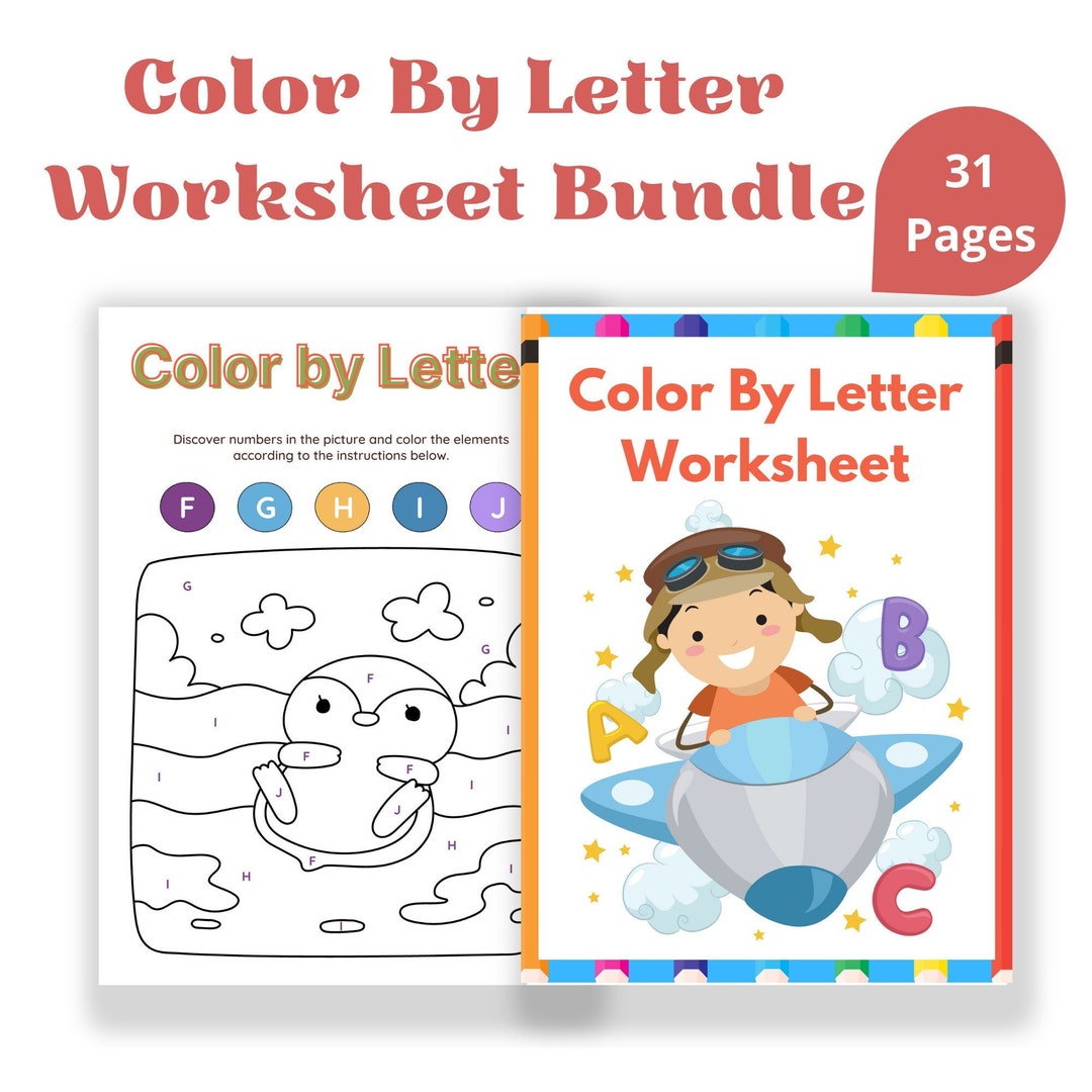 Color by Letter Worksheet Bundle|animal Letters Coloring Pages for Kids ...