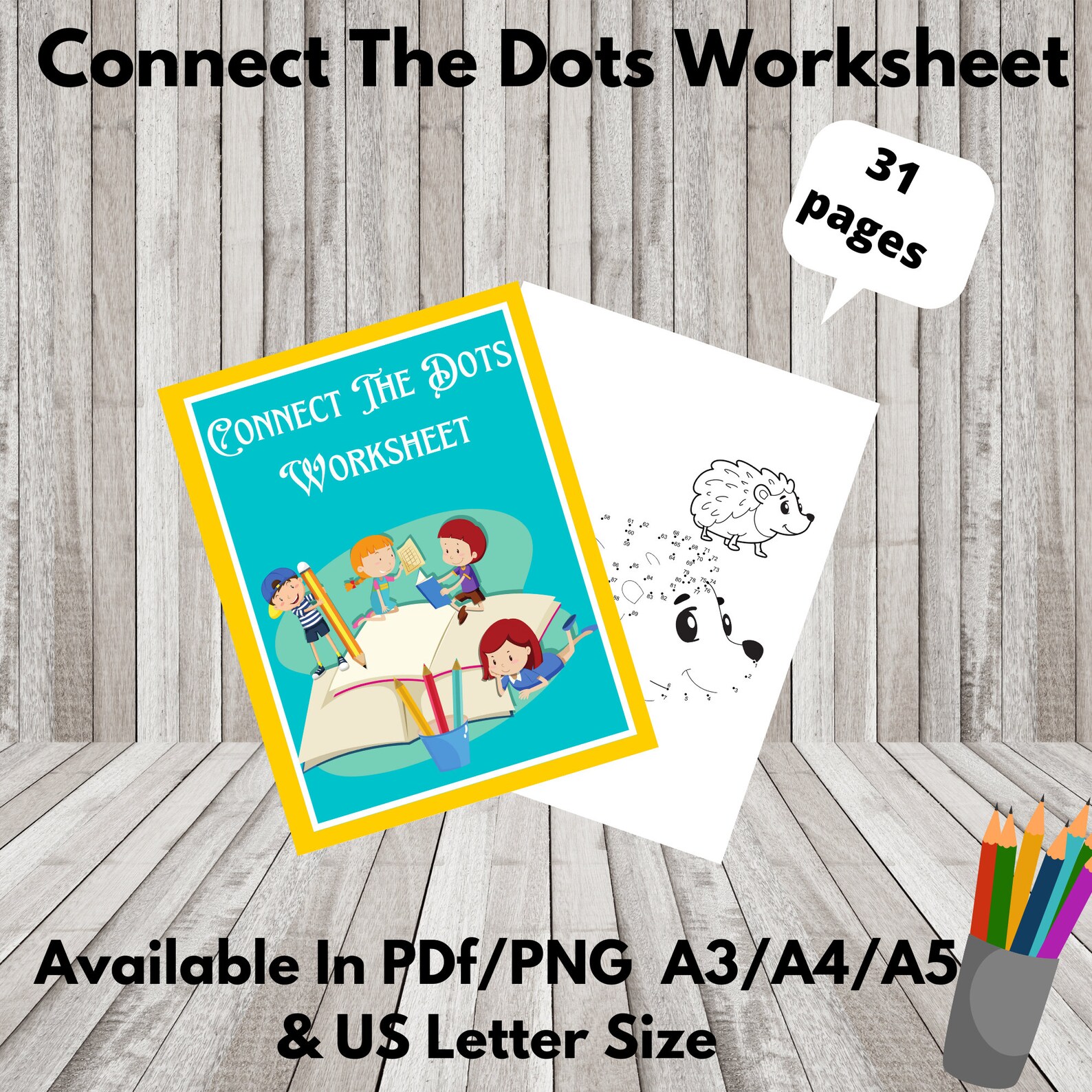 Connect the Dots Worksheet|kids Dot to Dot Coloring Pages|drawing ...