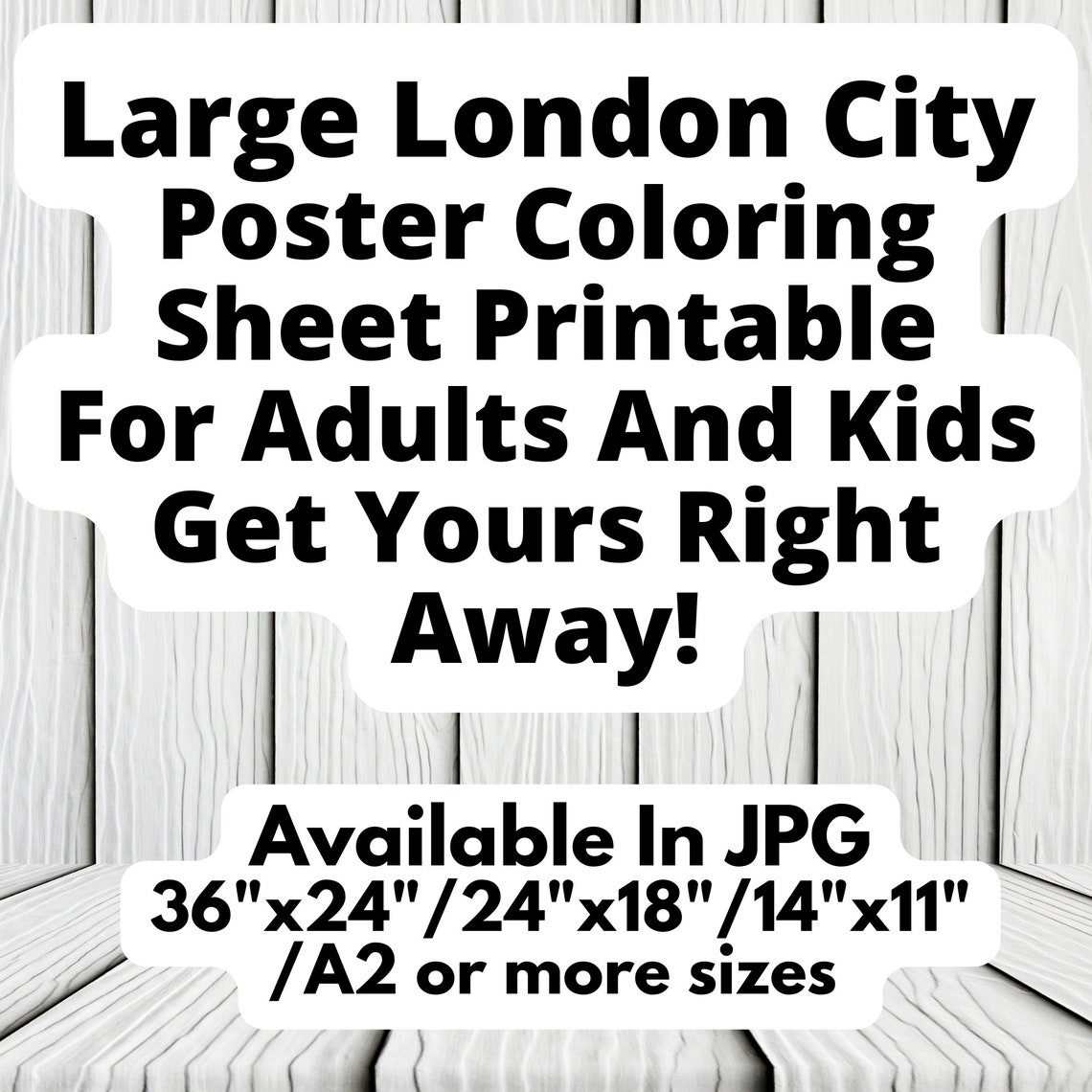 London City Coloring Sheet Printable for Adults & Kidshand Drawn ...