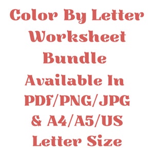 Color by Letter Worksheet Bundle|animal Letters Coloring Pages for Kids ...