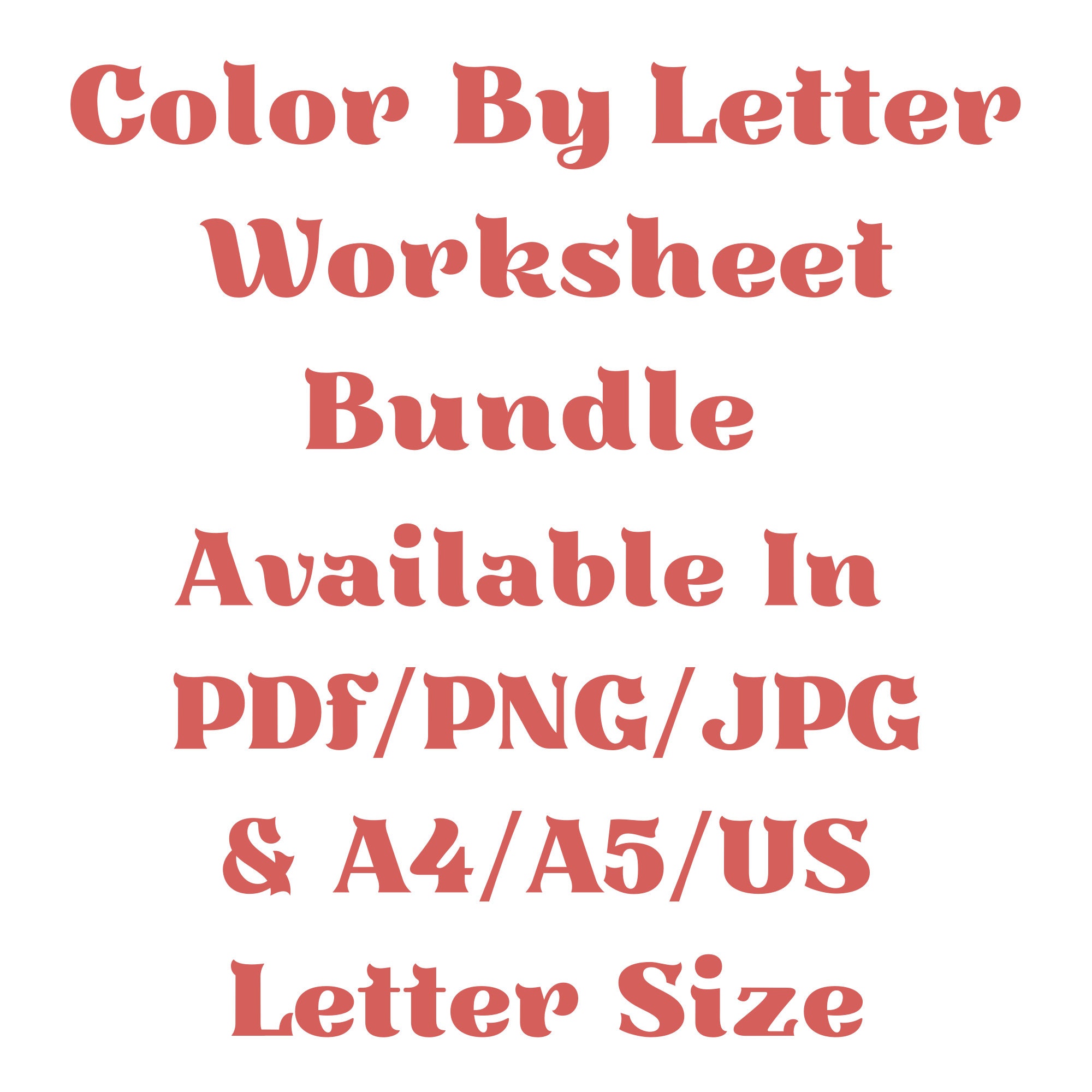 Color by Letter Worksheet Bundleanimal Letters Coloring Pages for ...