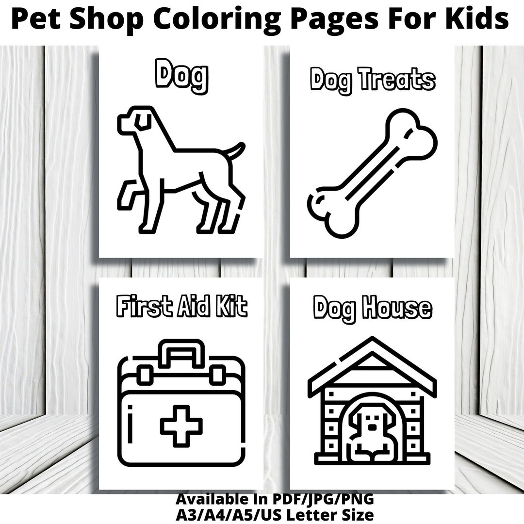 Pet Shop Coloring Pages for Kids| Printable Coloring Sheets for Home ...