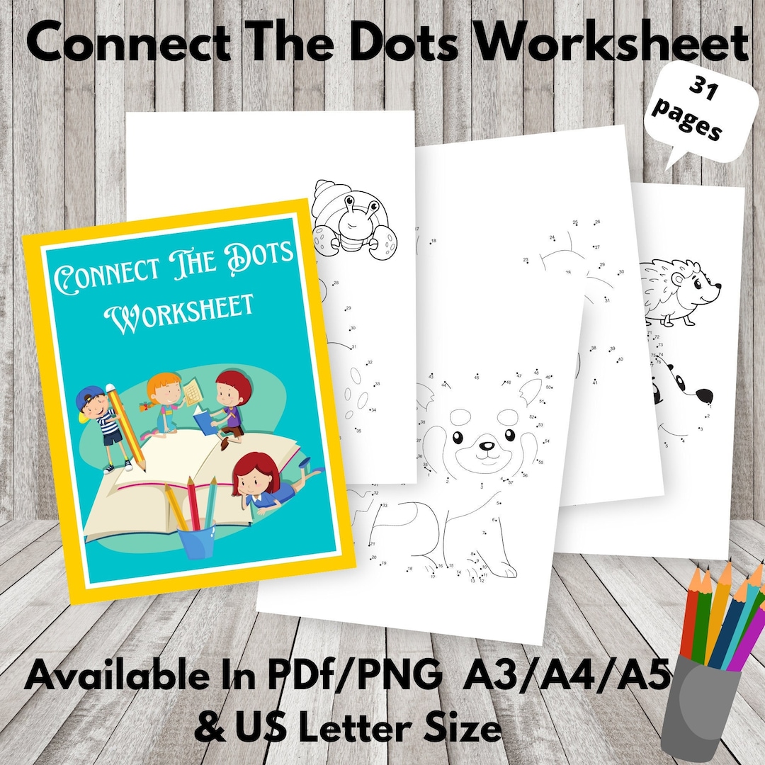 Connect the Dots Worksheet|kids Dot to Dot Coloring Pages|drawing ...
