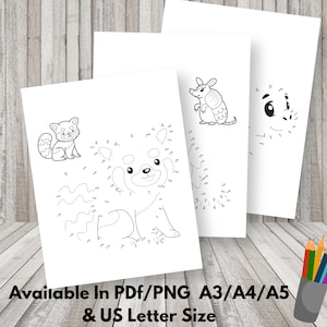 Connect the Dots Worksheet|kids Dot to Dot Coloring Pages|drawing ...