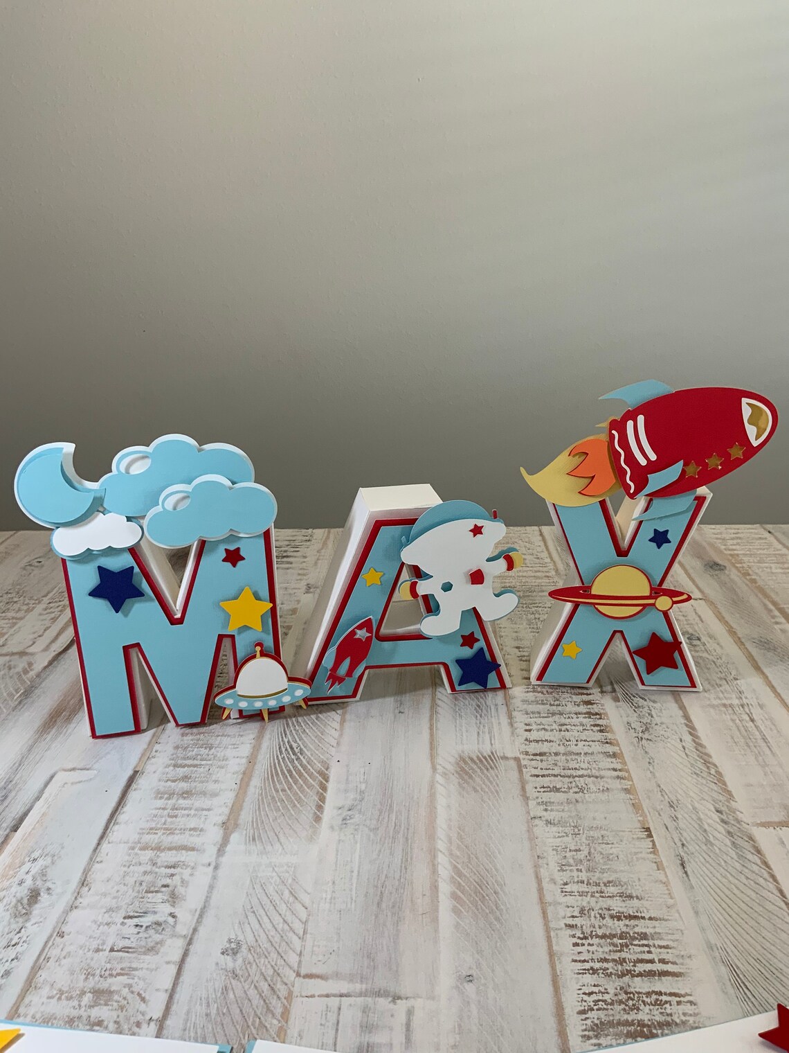 Astronaut 3D Letters: Rocket Ship Birthday Party Decorations - Etsy