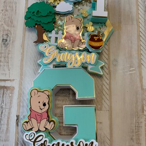 Winnie the Pooh Birthday Cake Topper: 3D Letter Banner - Etsy