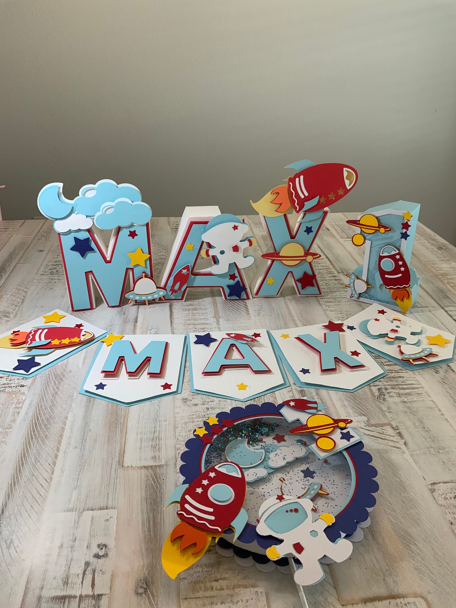 Astronaut 3D Letters: Rocket Ship Birthday Party Decorations - Etsy