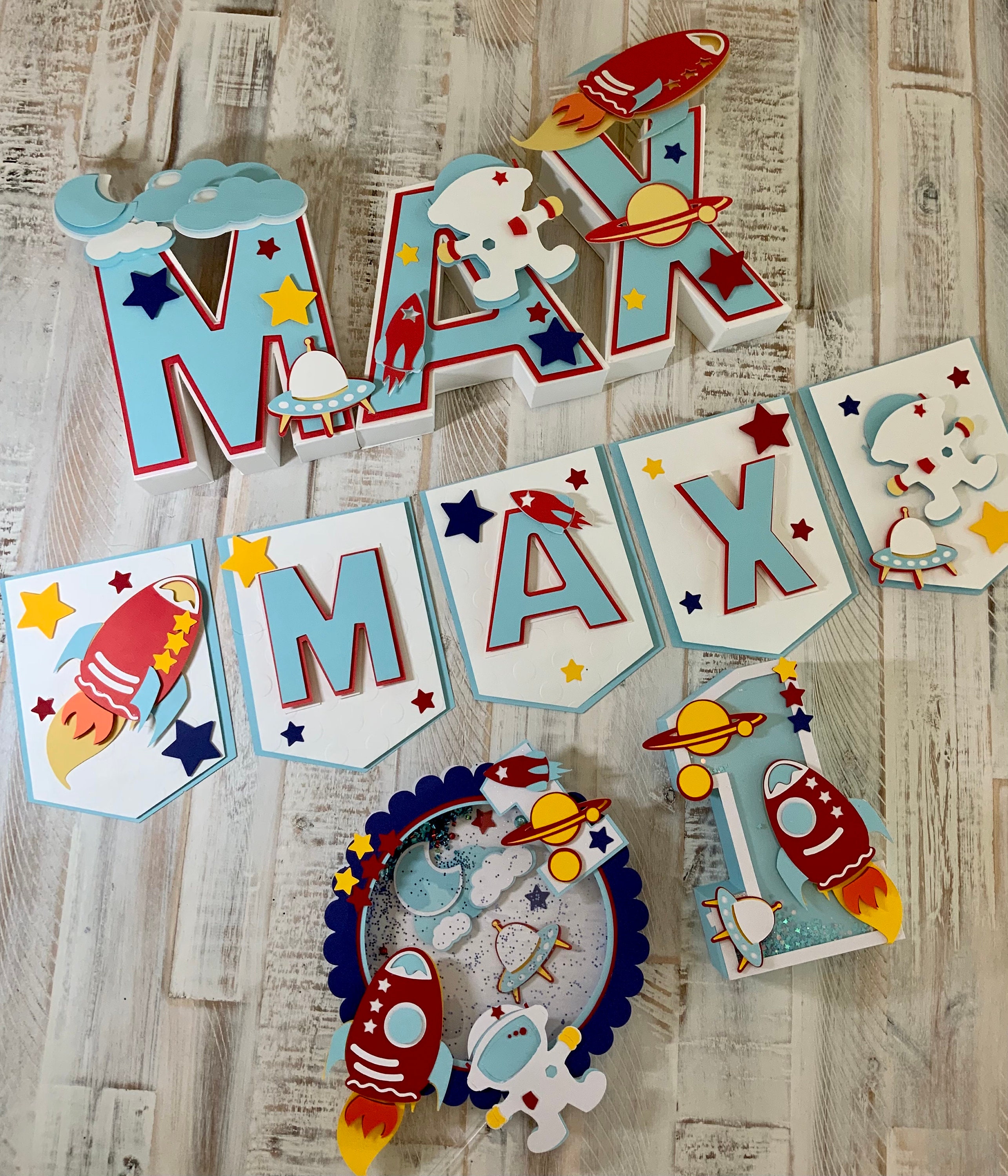 Astronaut 3D Letters: Rocket Ship Birthday Party Decorations - Etsy