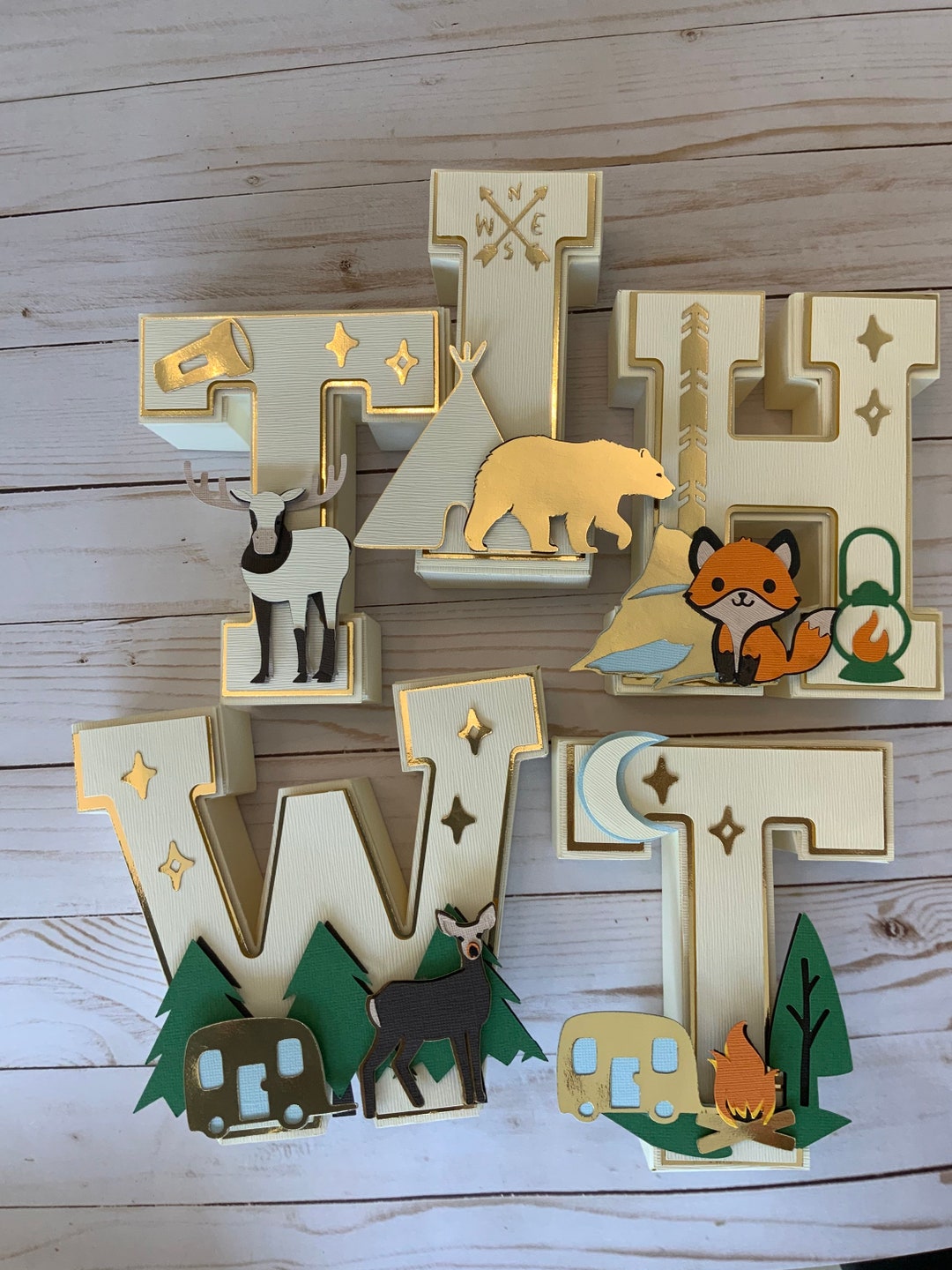 Camping 3D Letters,customized Letter,camper, Adventure,mountains Theme ...
