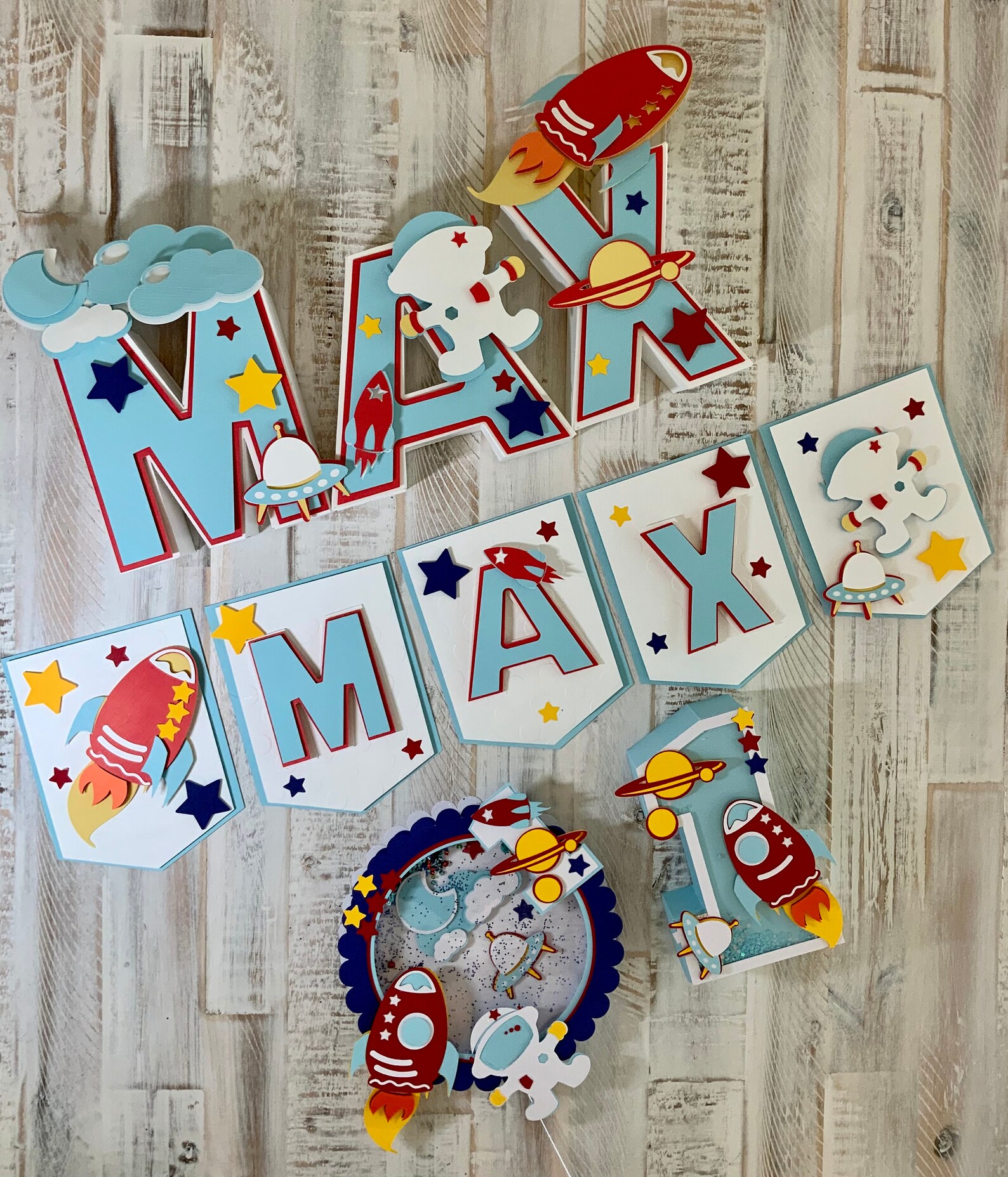 Astronaut 3D Letters Rocket Ship Partyastronaut Birthday - Etsy