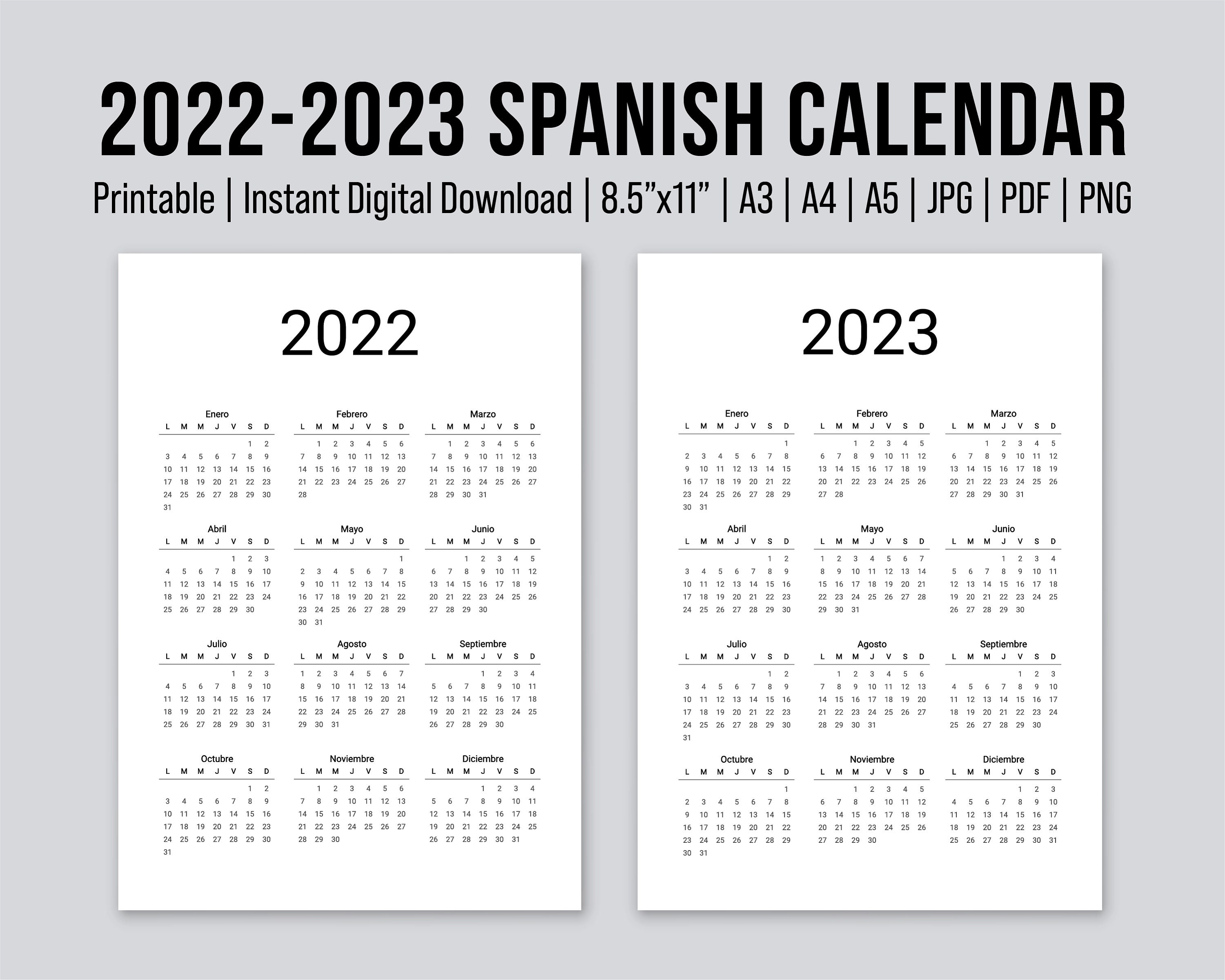 Calendario En Espanol Calendario En Espanol